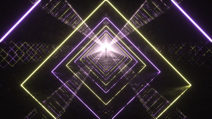 Triangle Tunnel 2 - Bkn VFX - Digital Art & AI, Abstract, Geometric ...