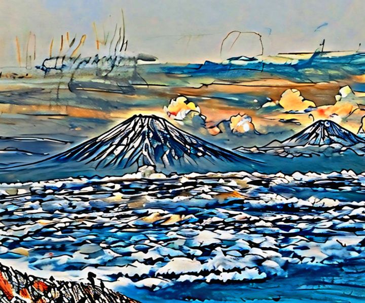 Mountains Beyond the Clouds - Asrori Art - Drawings & Illustration ...