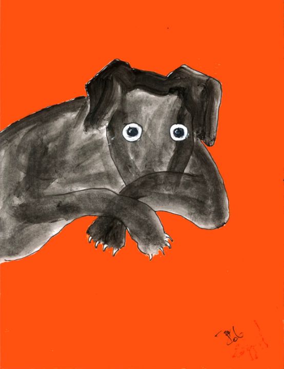 Watching Every Move... - The People's Dog - Paintings & Prints, Animals ...