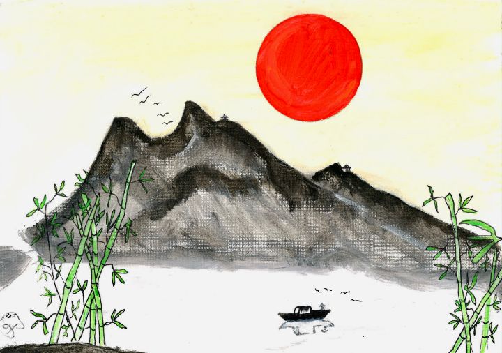 Red Sun China - The People's Dog - Paintings & Prints, Landscapes ...