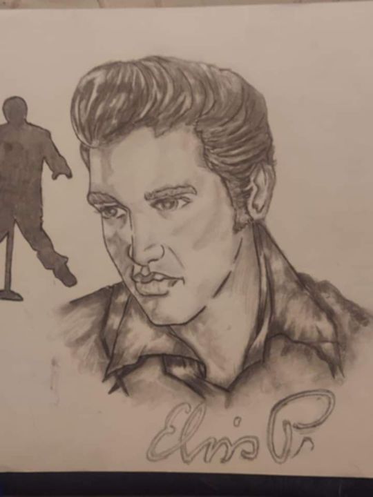 Hand drawn portrait of Elvis Presley - Artistik passionz - Drawings ...