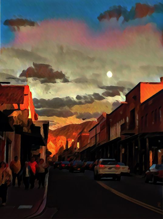 Moonrise Over Santa Fe - Kevin Rehorn / Second Nature Fine Art ...
