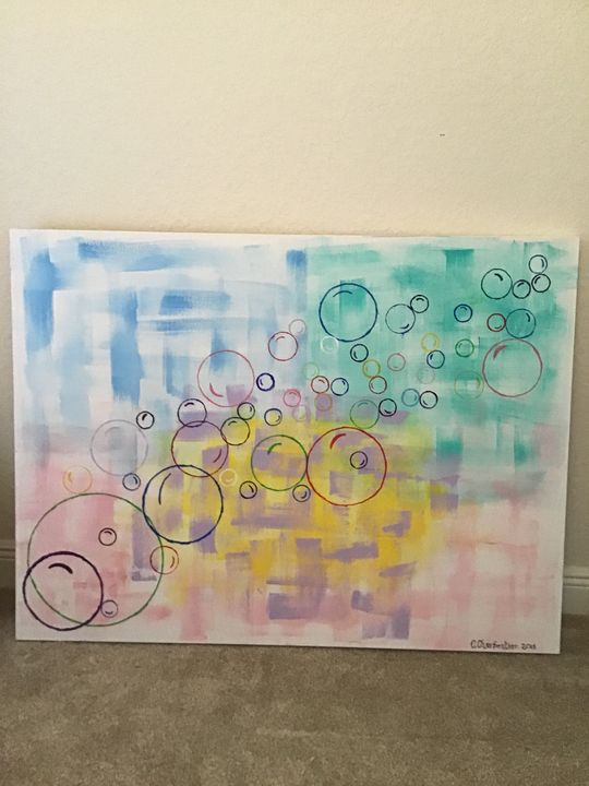 Kitten's Abstraction Distraction - Paintings & Prints