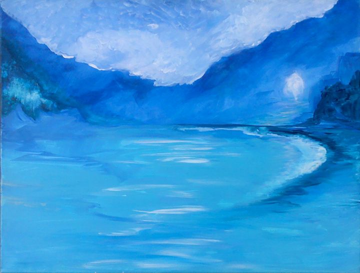 Blue Splendor - Laneita - Paintings & Prints, Abstract, Landscape - ArtPal