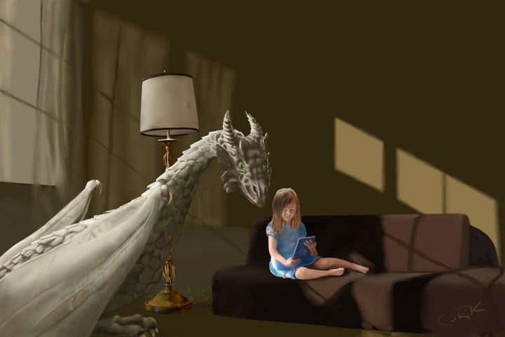 Curious Dragon - HerkPaints - Digital Art & AI, Fantasy & Mythology ...