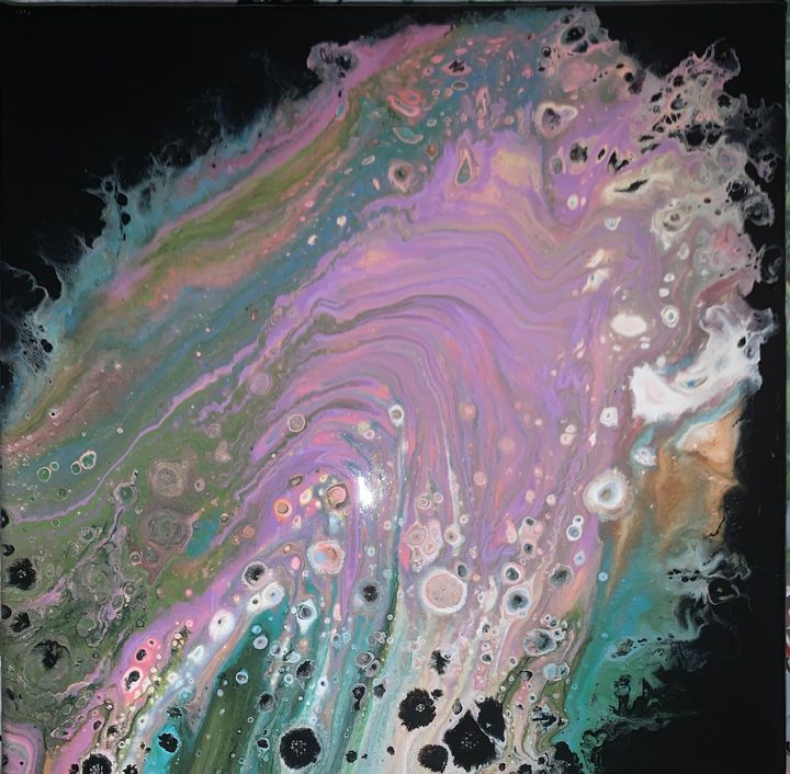#78 “Onyx” Acrylic 8”X8” - PammyzPaintz - Paintings & Prints, Abstract ...