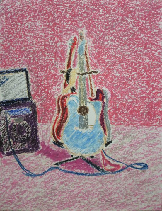Still Life with Guitars and Amp #5 - Robert S. Lee - Drawings ...