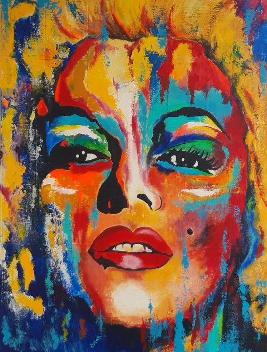 "Marilyn Monroe" - Oscar Hernandez-Stewart - Paintings & Prints, People ...