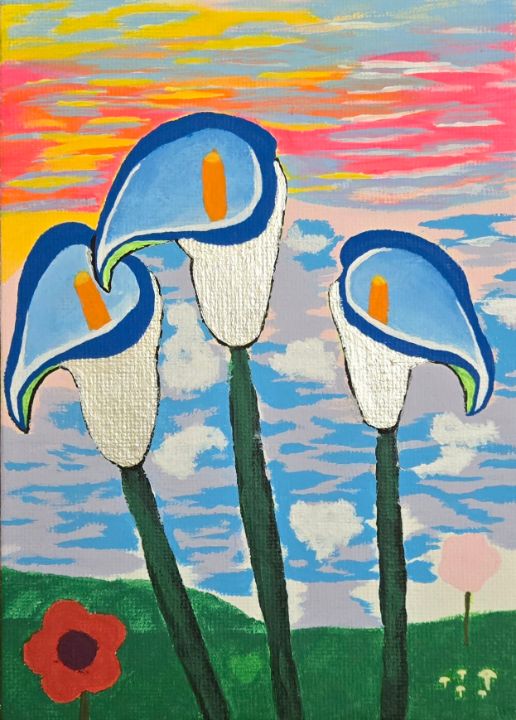 Black light Calla lily's - Jason Nester - Paintings & Prints, Flowers ...