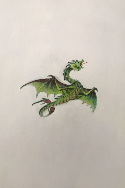 Drawing - Amphitere Dragon - Online Lesson Demo Works - Drawings ...
