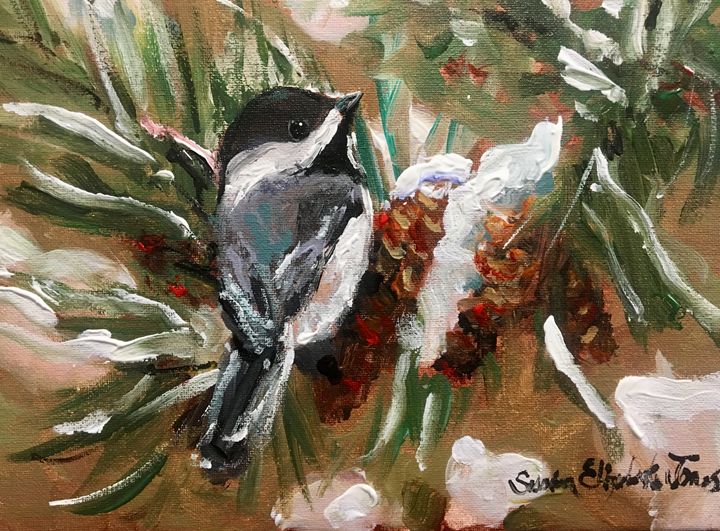 Winter Chickadee II - Colorful & Charming Art of Susan Elizabeth Jones ...