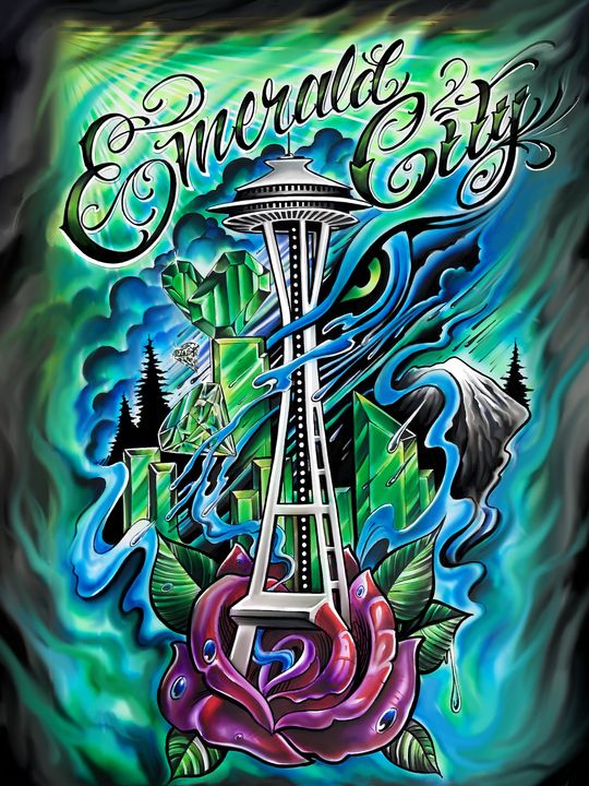 Emerald city - The Captains Canvas - Digital Art & AI, Buildings ...