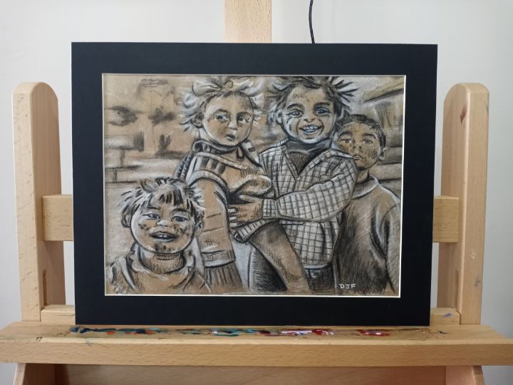 Romanian Kids in Charcoal and Chalk - Deborah Forrest - Drawings ...