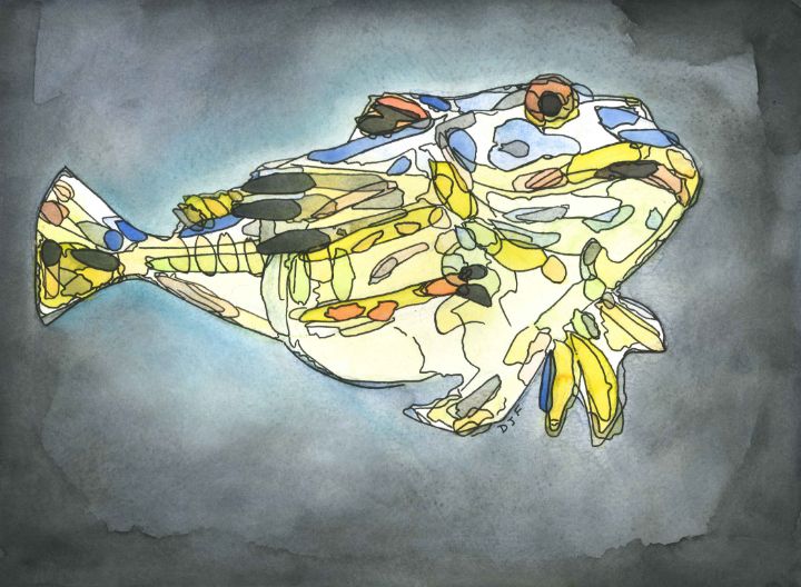 Fish in Dark Waters - Deborah Forrest - Paintings & Prints, Animals ...