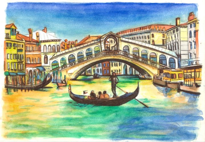 Gondola Ride - Deborah Forrest - Paintings & Prints, Places & Travel ...