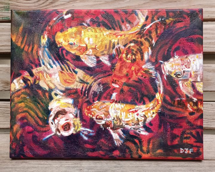 Mixed Media Fishes - Deborah Forrest - Paintings & Prints, Animals ...