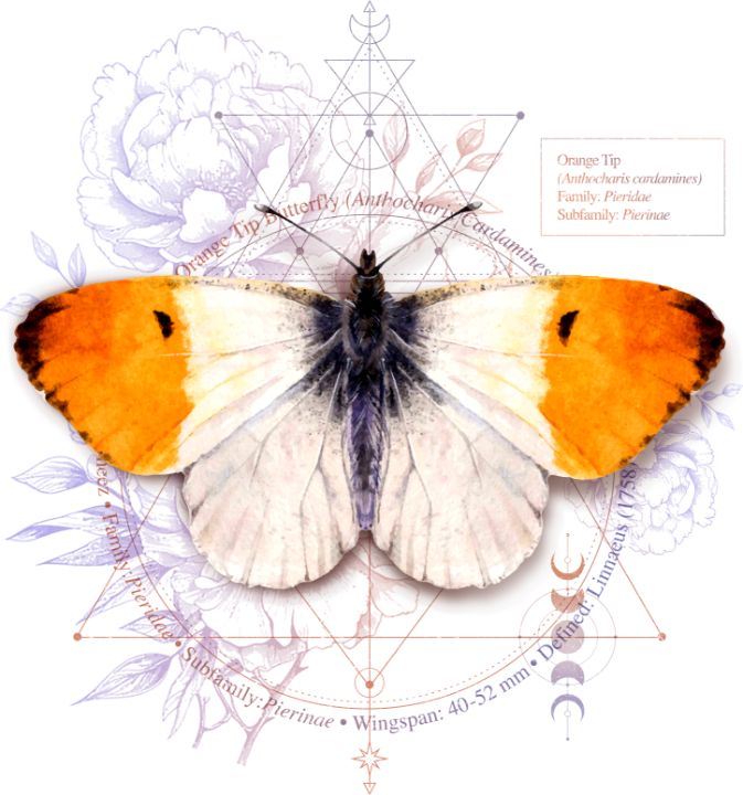 Orange Tip Butterfly - Graphic Alchemy - Paintings & Prints, Animals ...