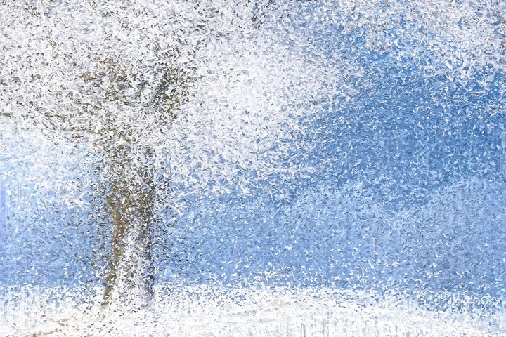 Abstract Winter Scene - alexmir - Paintings & Prints, Landscapes ...