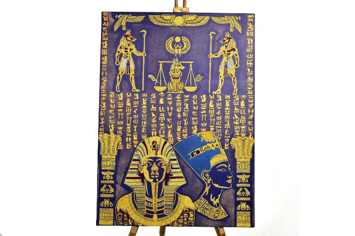 Ancient Egyptian Golden Hieroglyphs - HAKIMA SABRI - Paintings & Prints ...