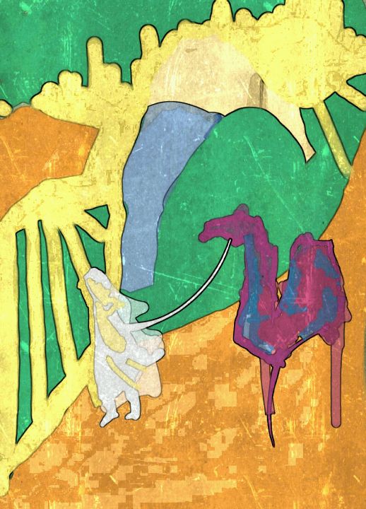 Two in a Desert - Elze Zaikinaite - Digital Art & AI, Landscapes ...