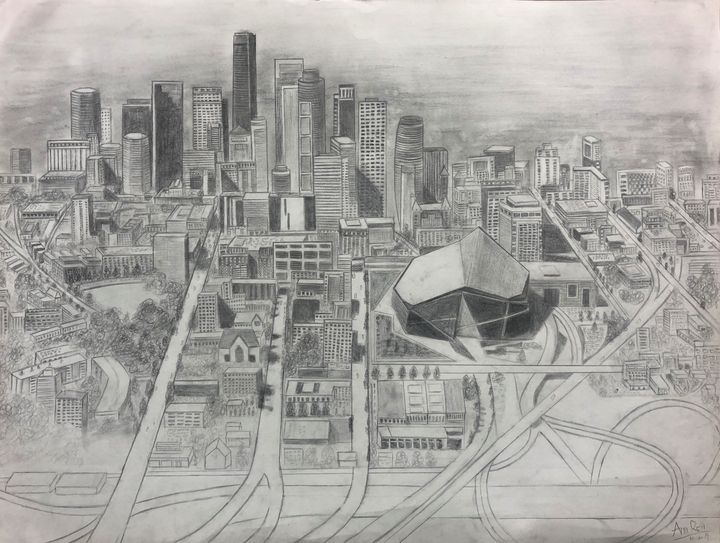Minneapolis Down Town - Ann Ren - Drawings & Illustration, Places ...