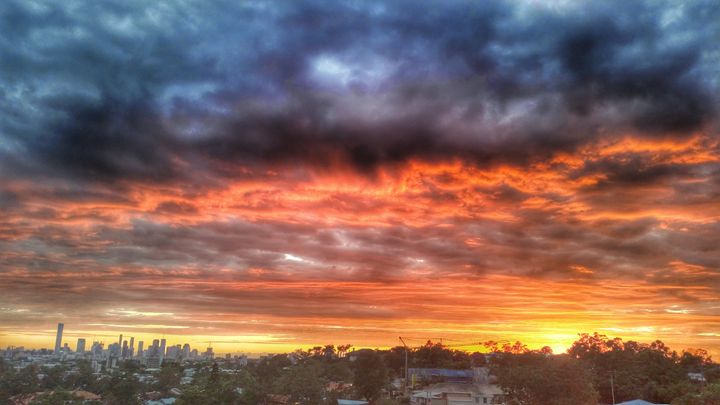 Brisbane Morning Sky - ChuckWalker - Photography, Buildings ...