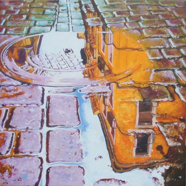 How deep is a puddle? Acrylics. 30cm - Collectable Art - Paintings ...