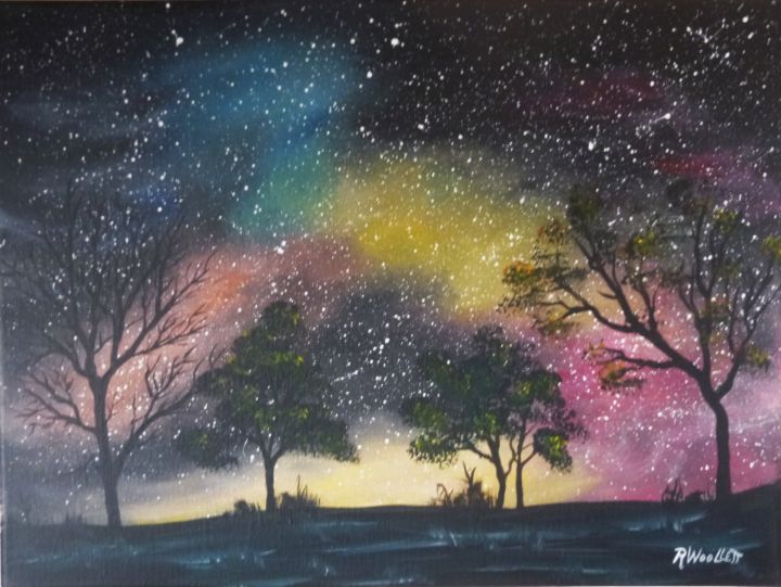 Lots of Stars #1 - rwoollett - Paintings & Prints, Landscapes & Nature, Skyscapes, Night Sky ...