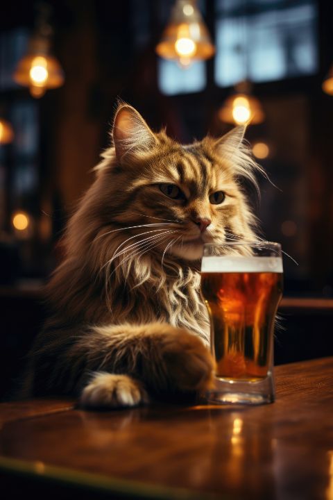 The Original Beer Cat II - The Art Co - Photography, Animals, Birds ...