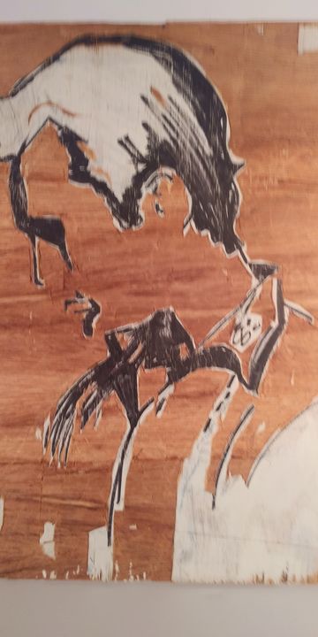 Woodcut block of Jack Kerouac - McInerney Artist, ( Bill McInerney ...