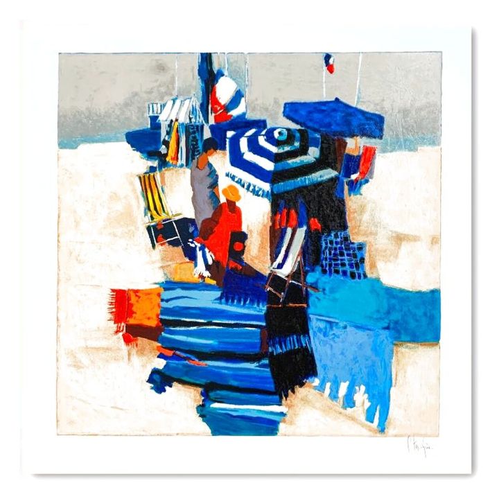 Claude Faucher- Beach Scene - LPM Art Gallery - Paintings & Prints ...