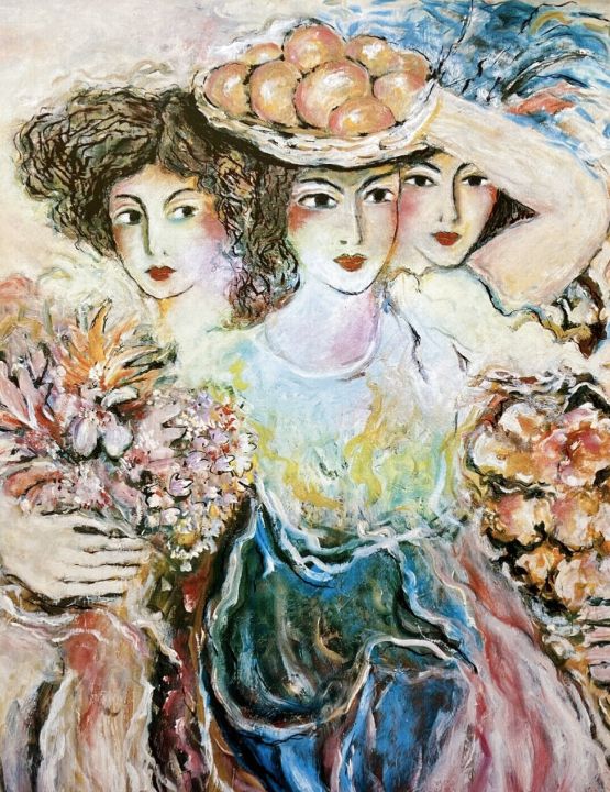 Zamy Steynovitz "Three Women" HS - LPM Art Gallery - Paintings & Prints ...