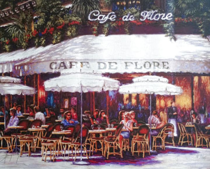 Stephen Bergstrom Cafe De Flore AP - LPM Art Gallery - Paintings ...