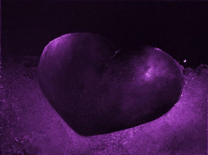 Purple Heart - Timeless Art On Canvas - Digital Art & AI, Abstract ...