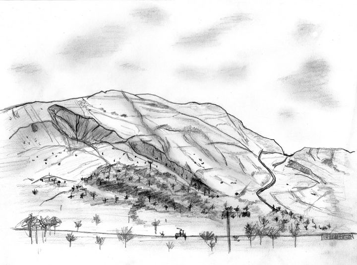 Mam Tor from Edale - Andy Carruth Art - Drawings & Illustration ...