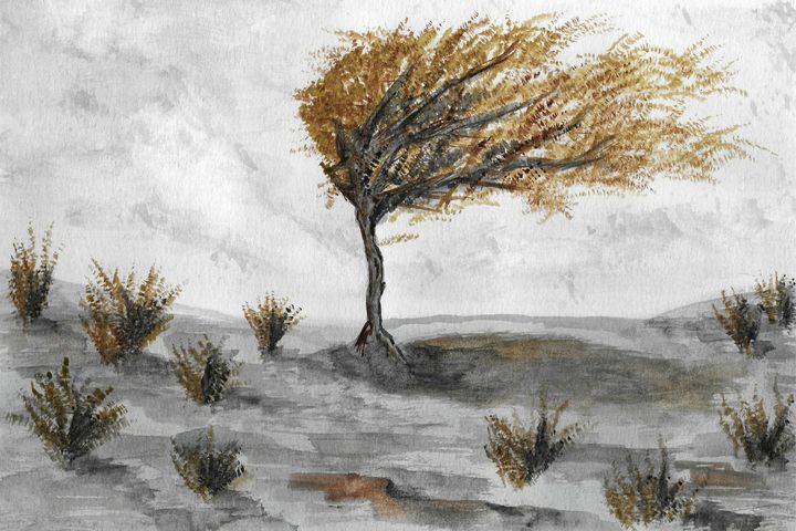 Brown leaf tree - Andy Carruth Art - Paintings & Prints, Landscapes ...