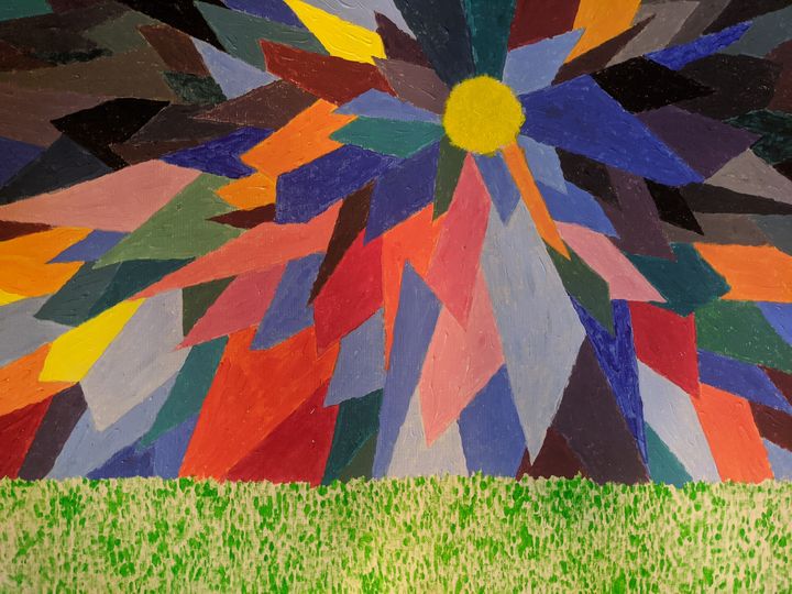 Shattered Sky During a Cloudy Sunset - Elizabeth Victoria - Paintings ...