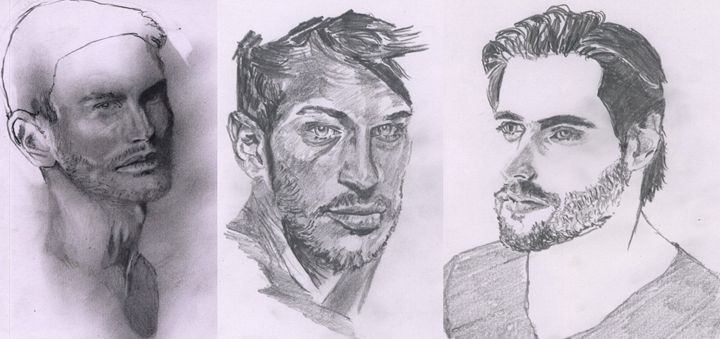 men faces - ameen - Drawings & Illustration, People & Figures ...