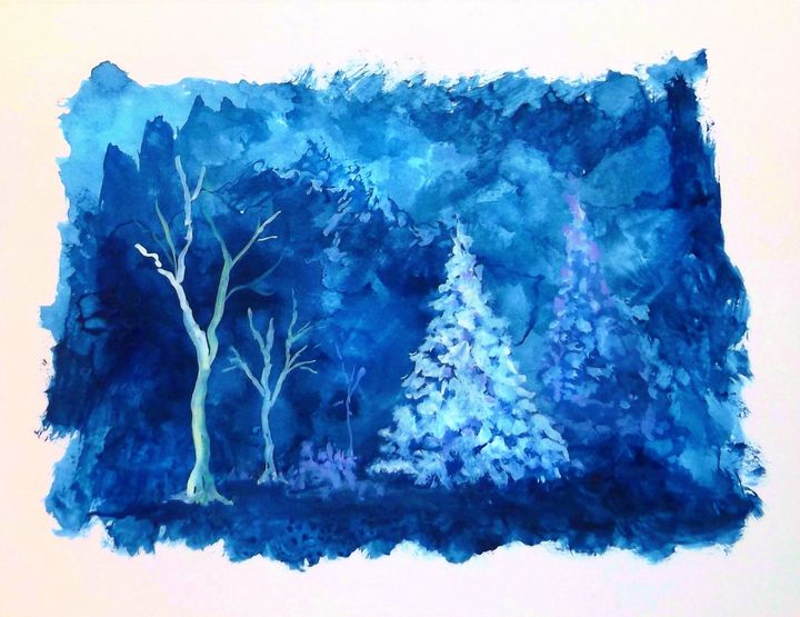 Blue Mist Mountain - David Neace Artist - Paintings & Prints ...