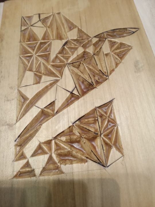 Chip carving - Stanley wood carving - Drawings & Illustration, Abstract ...