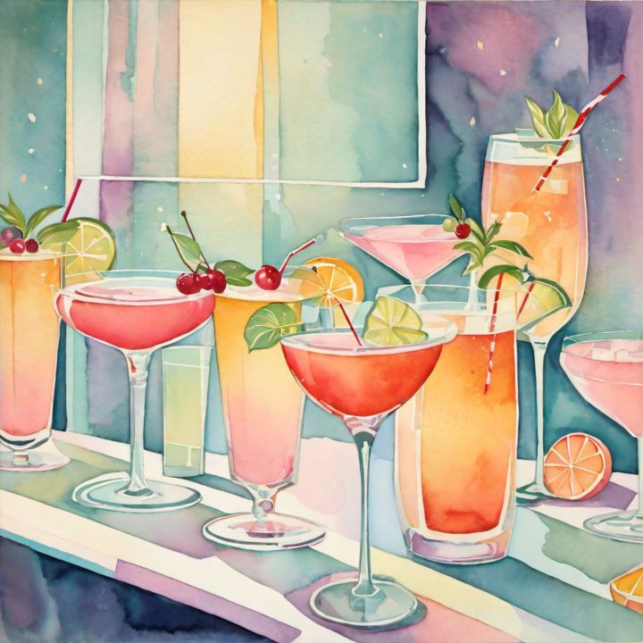 Cocktail Party - Fantastic Designs - Digital Art & AI, Food & Beverage ...