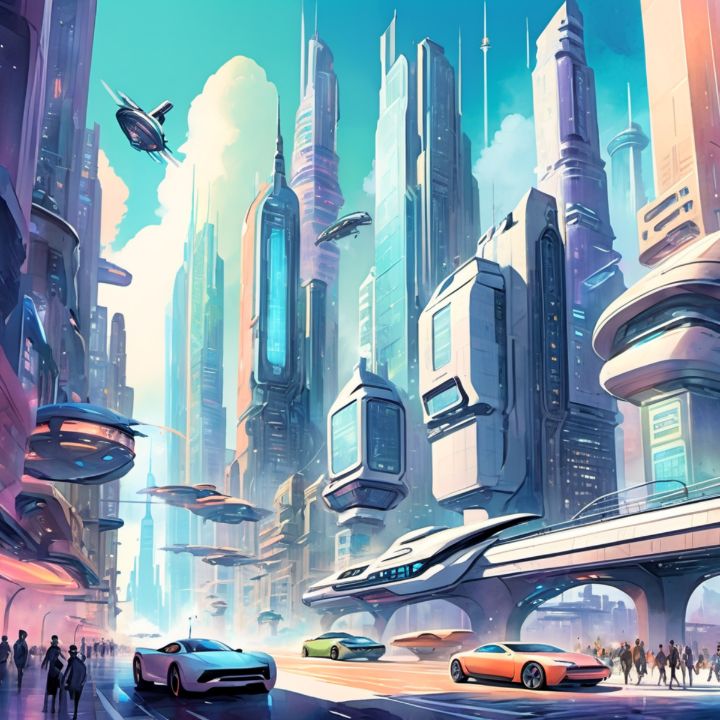 Futuristic City - Fantastic Designs - Digital Art & AI, Buildings ...