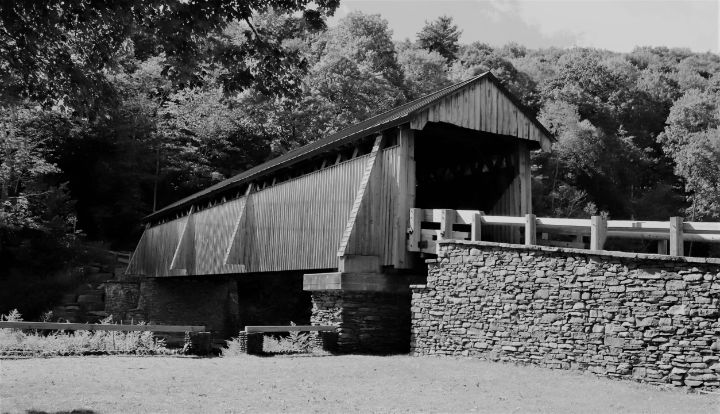 Beaverkill Covered Bridge In Black a - Karen Silvestri-Inspired By God ...
