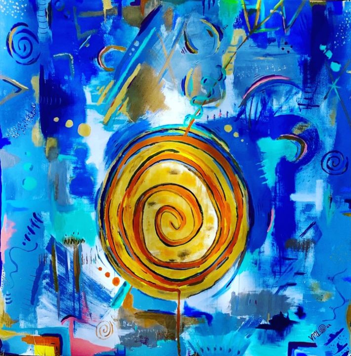 Eternally Free - Divinely Encoded - Paintings & Prints, Abstract, Color ...