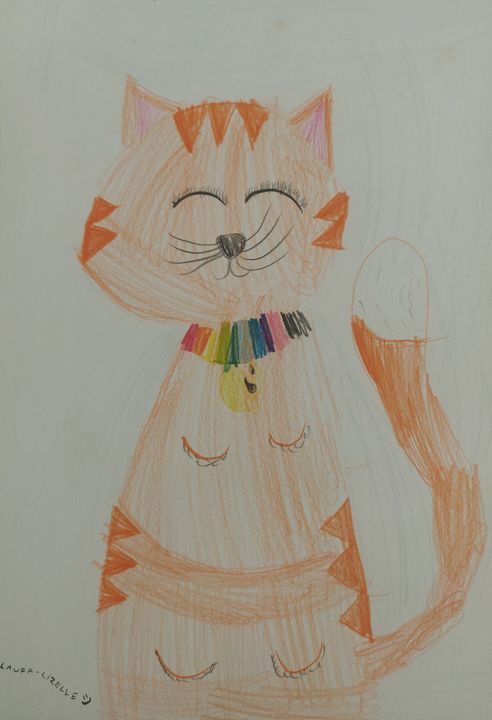 A happy cat - CAT's Art - Paintings & Prints, Childrens Art, Toys - ArtPal