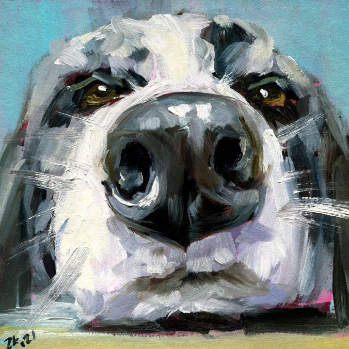 Dog Nose Painting Pet Portrait - Zhanna Kan - Paintings & Prints ...
