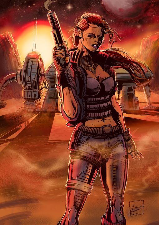 Girl From Mars - JC ILLUSTRATION LTD - Drawings & Illustration, People ...