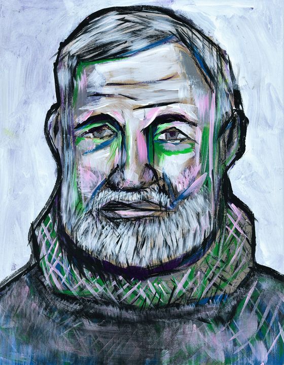 Ernest Hemingway - Ron Kammer - Paintings & Prints, People & Figures ...