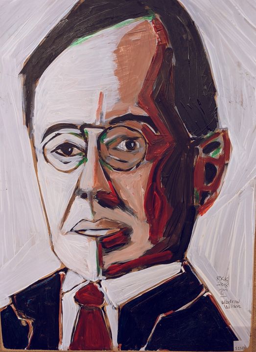 Woodrow Wilson - Ron Kammer - Paintings & Prints, Politics & Patriotism ...