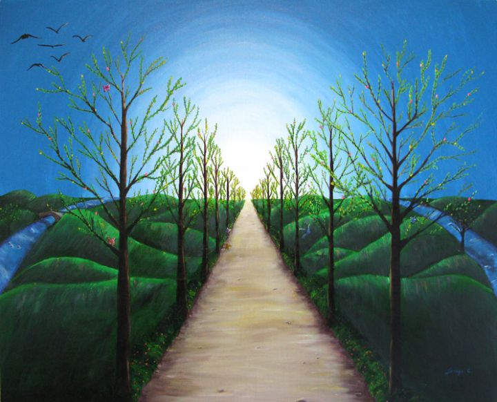 Sacred path - Soraya Chebabi - Paintings & Prints, Landscapes & Nature ...